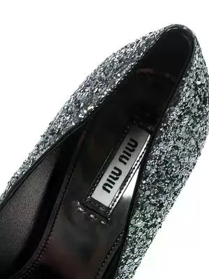 Miu Miu 130mm Glittered Pumps