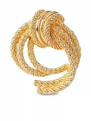 SUSAN CAPLAN 1970s Grosse Knot Brooch - Gold