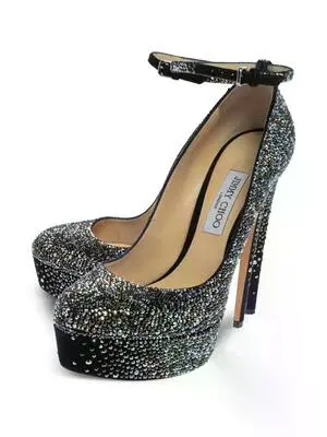 JIMMY CHOO 160mm Klerise Crystal-embellished Platform Heels