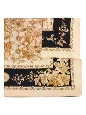 BASILE Flower-print Silk Scarf