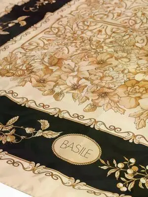 BASILE Flower-print Silk Scarf