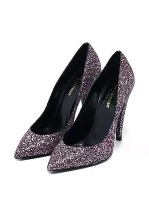Saint Laurent Glitter Pointed-toe Pumps