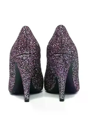 Saint Laurent Glitter Pointed-toe Pumps