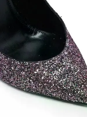 Saint Laurent Glitter Pointed-toe Pumps