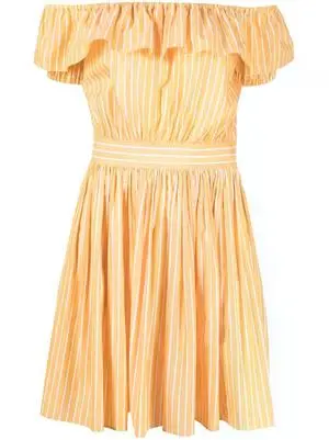 Miu Miu Off-shoulder Ruffle Dress