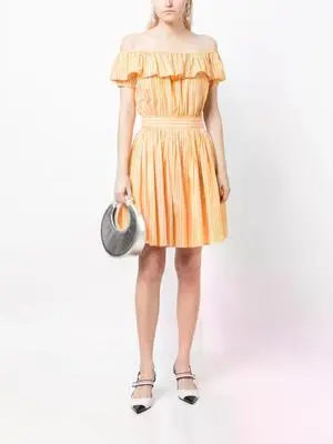 Miu Miu Off-shoulder Ruffle Dress