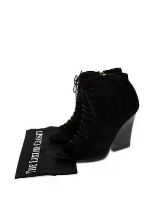 Burberry 105mm Lace-up Peep-toe Ankle Boots
