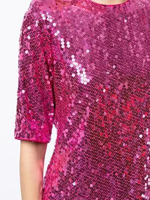 Saint Laurent 1990s Sequinned Short-sleeved Blouse