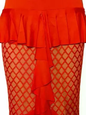 Balmain Ruffled Midi Skirt
