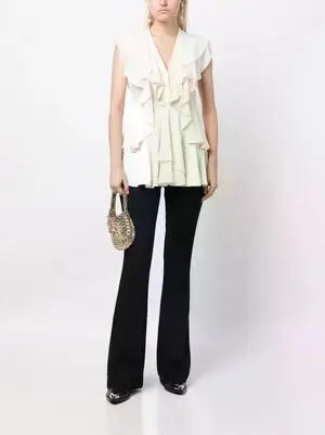 Alexander McQueen Silk Ruffled Blouse
