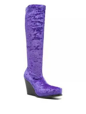Stella McCartney 105mm Velour Knee-high Boots