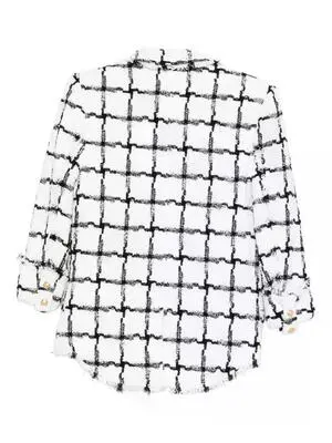 Balmain Grid-pattern Buttoned Jacket