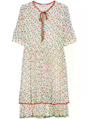 Celine 1980s Polka-dot Dress