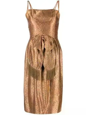 A.N.G.E.L.O. VINTAGE CULT 1950s Patterned-jacquard Silk Dress