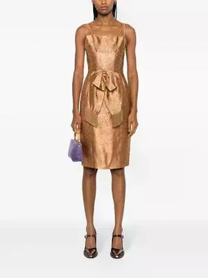 A.N.G.E.L.O. VINTAGE CULT 1950s Patterned-jacquard Silk Dress