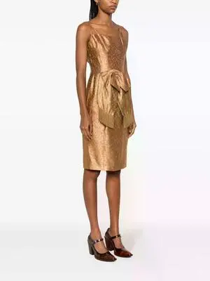 A.N.G.E.L.O. VINTAGE CULT 1950s Patterned-jacquard Silk Dress