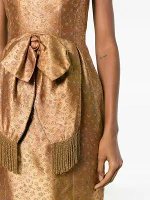 A.N.G.E.L.O. VINTAGE CULT 1950s Patterned-jacquard Silk Dress