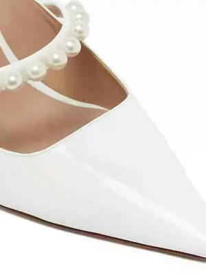 STUART WEITZMAN 110mm Pearl-strap Pointed-toe Mules