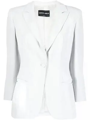 Giorgio Armani 1990s Single-breasted Blazer - Blue