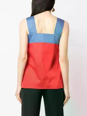 Saint Laurent Pre-owned 1970s Colour-block Sleeveless Blouse