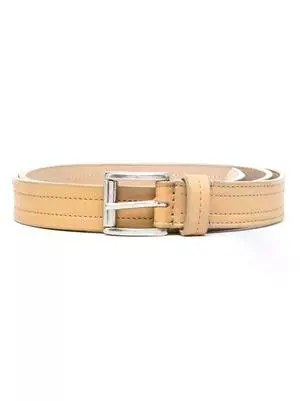 Gianfranco Ferre 2000s Stitched Buckled Belt - Neutrals