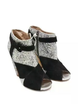 Miu Miu 110mm Glitter Ankle Boots