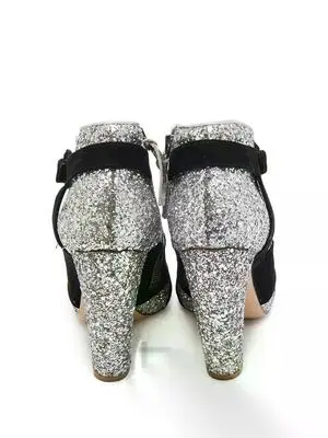 Miu Miu 110mm Glitter Ankle Boots