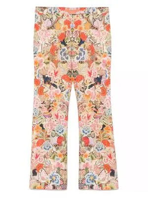 Alexander McQueen Floral-print Trousers - Neutrals