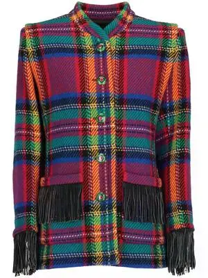 Saint Laurent Pre-owned 1980 Tartan Wool Jacket