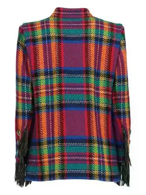 Saint Laurent Pre-owned 1980 Tartan Wool Jacket