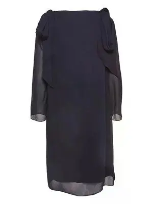 Chloé Crepe Tie-sleeve Dress