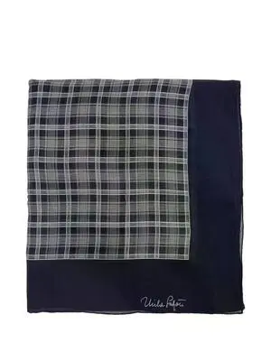 MILA SCHON Pre-owned Check-print Silk Scarf