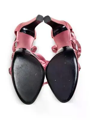 Gucci 105mm Satin Crystal-embellished Sandals