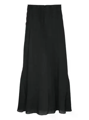 Giorgio Armani 2000s Draped-panel Silk Maxi Skirt