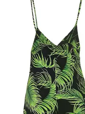 Norma Kamali Palm Leaf-print Jumpsuit
