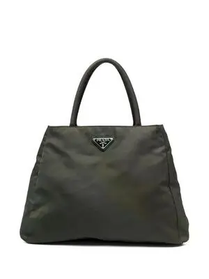 Prada 1990s Logo-plaque Tote Bag