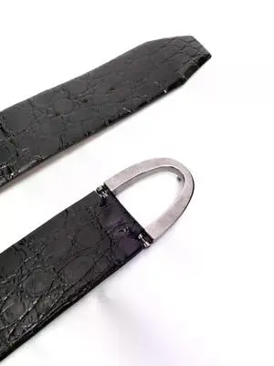 Gianfranco Ferre 1990s Pebbled Leather Belt
