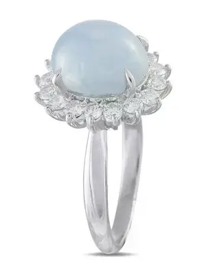 LB EXCLUSIVE Platinum, Diamond, And Sapphire Ring