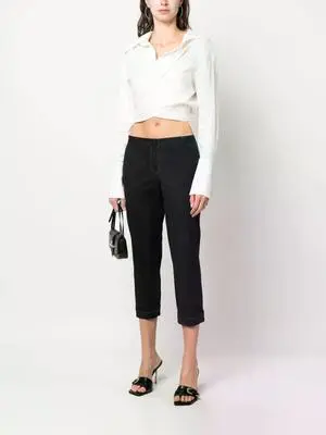 Prada 2000s Low-rise Cropped Trousers