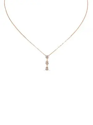 LB EXCLUSIVE 14k Rose Gold Diamond Pendant Necklace - Pink