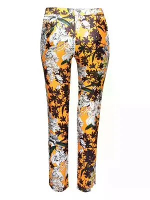 MSGM Floral-print Straight-leg Trousers