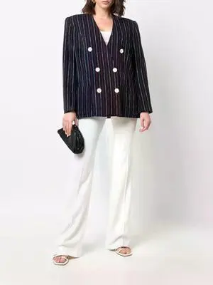 Celine 1980s Striped Double-breasted Blazer