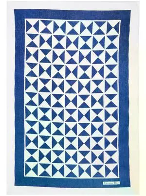 Dior 2000s Geometric Print Beach Towel - Blue