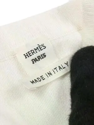 Hermès 2010s V-neck Twill Sweater