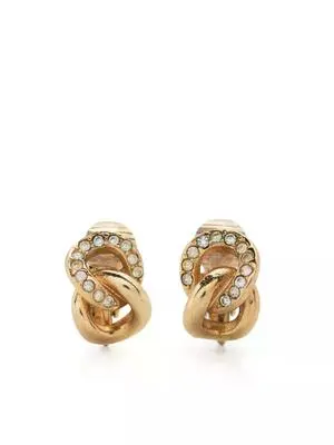 Dior 1990s Chain-link Clip-on Earrings - Gold