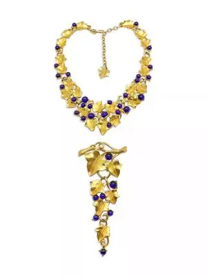 JENNIFER GIBSON JEWELLERY X Kunio Matsumoto Trifari Brooch And Necklace Set - Gold