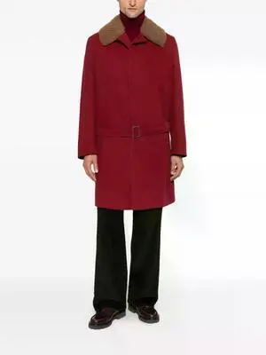 ROMEO GIGLI 1990s Shearling Belted Coat