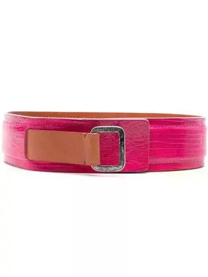 Gianfranco Ferre 2000s Snakeskin-effect Two-tone Belt - Pink