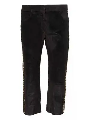Roberto Cavalli Cropped Leather Trousers
