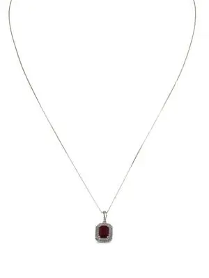LB EXCLUSIVE 14kt White Gold Ruby Necklace